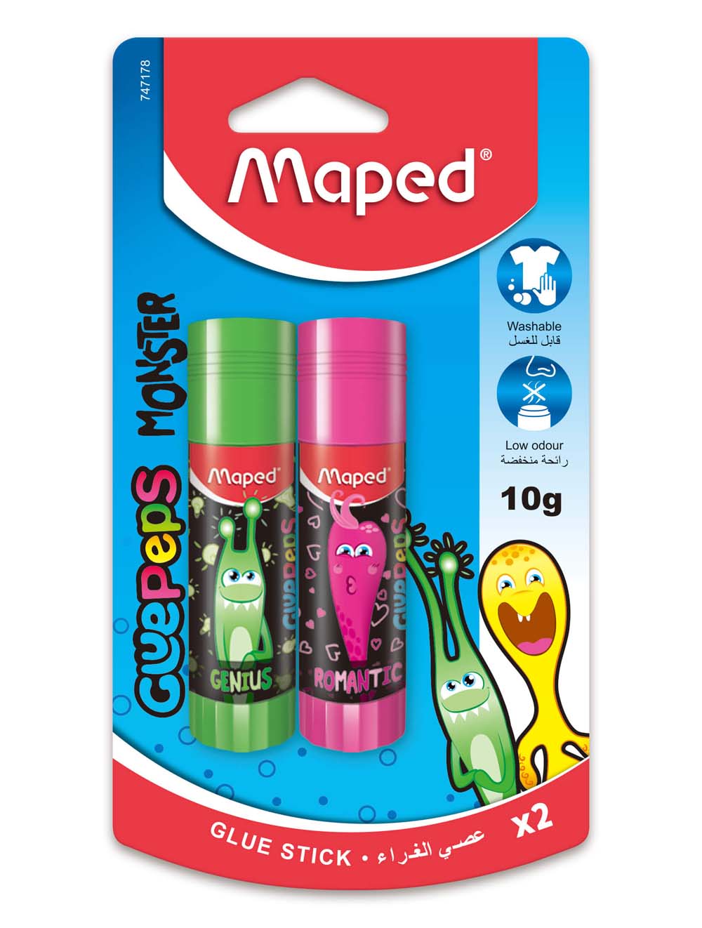 MAPED GLUE'PEPS MONSTER GLUE STICK 10G X 2 - Thef:;llstop