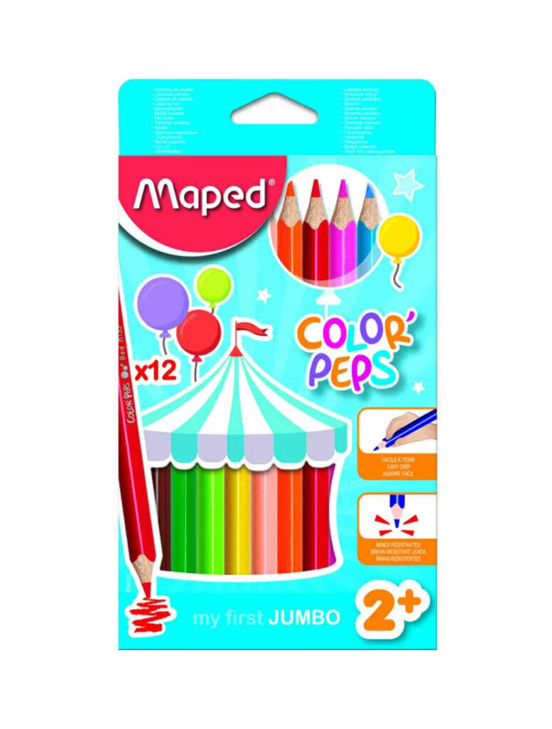 MAPED COLOR PEP'S - 12 PENCILS - JUMBO - Thef:;llstop
