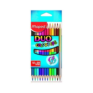 MAPED COLOR'PEPS DUO - 12 COLOURED PENCILS - Thef:;llstop