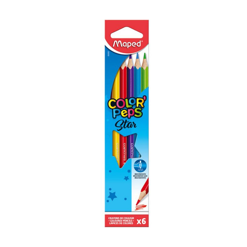MAPED COLOR'PEPS STAR - BOX OF 6 PENCILS - Thef:;llstop