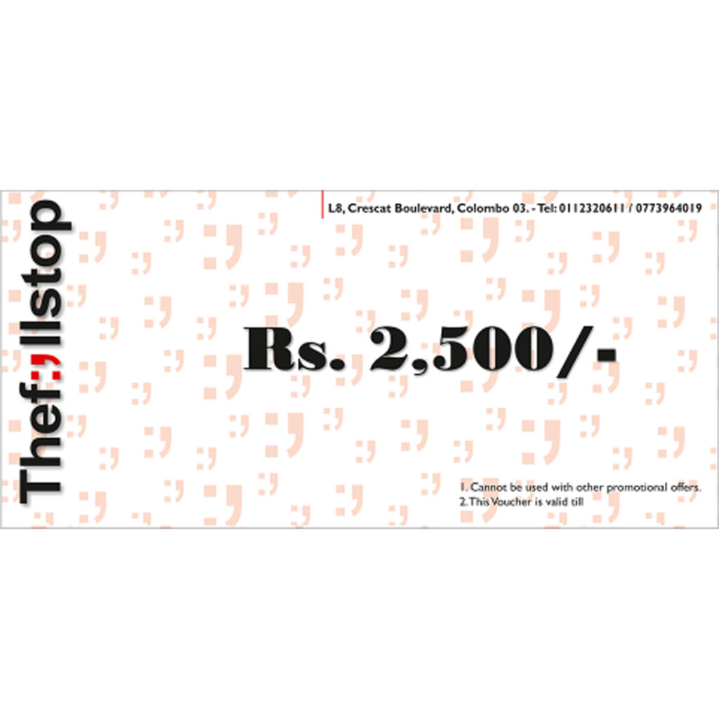 THEF:;LLSTOP GIFT VOUCHER - RS 2500 - Thef:;llstop