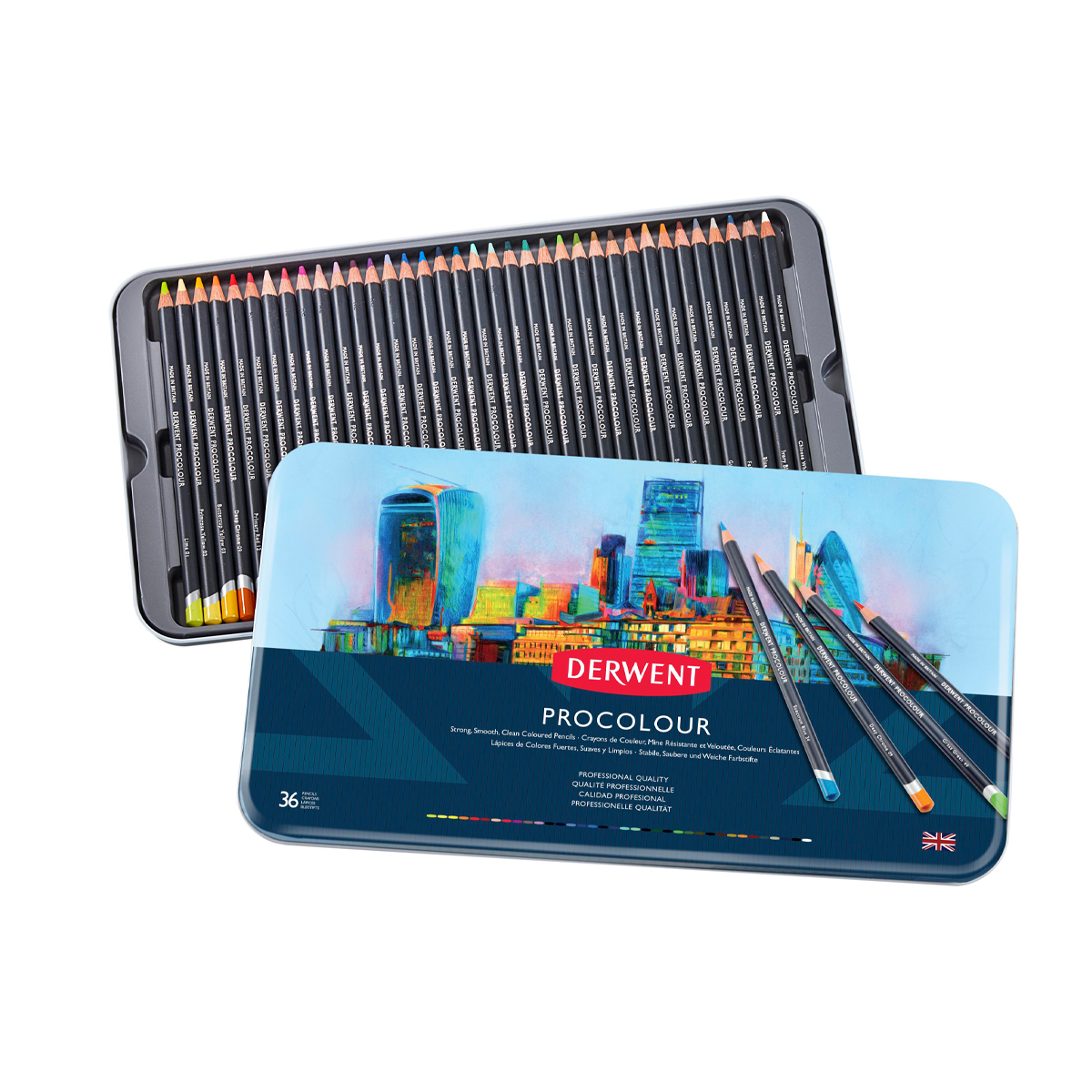 DERWENT PROCOLOUR PENCILS TIN X36 - Thef:;llstop