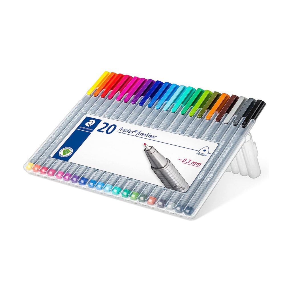 STAEDTLER TRIPLUS FINELINER PENS X 20 0.3MM - Thef:;llstop